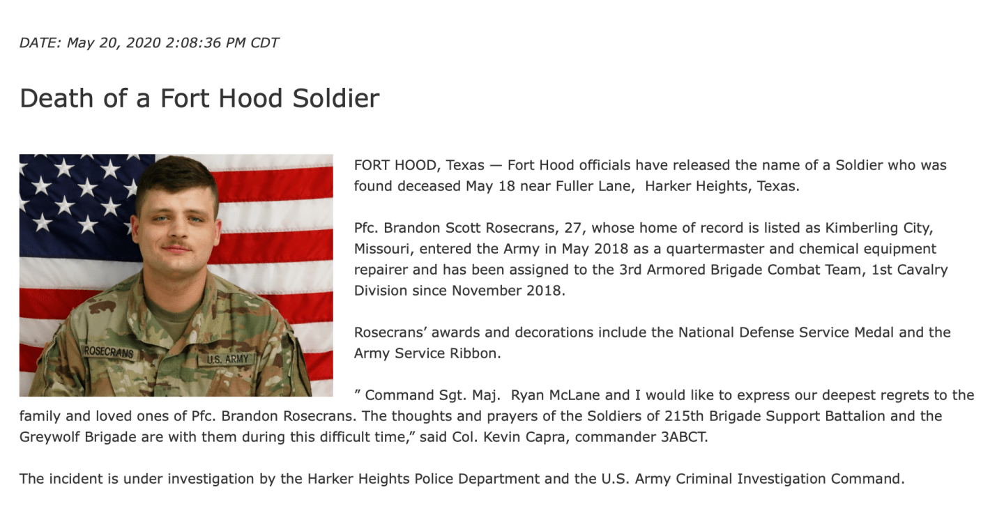 May 2020 – MILITARY JUSTICE FOR ALL